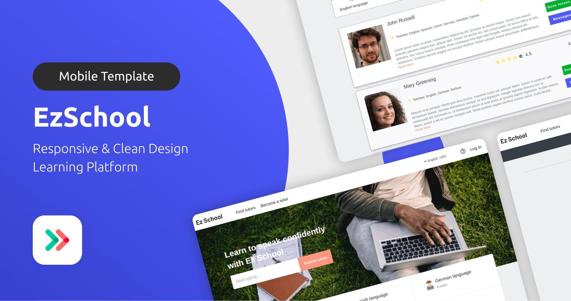 Ez School - Learning & Booking Template | Bubble
