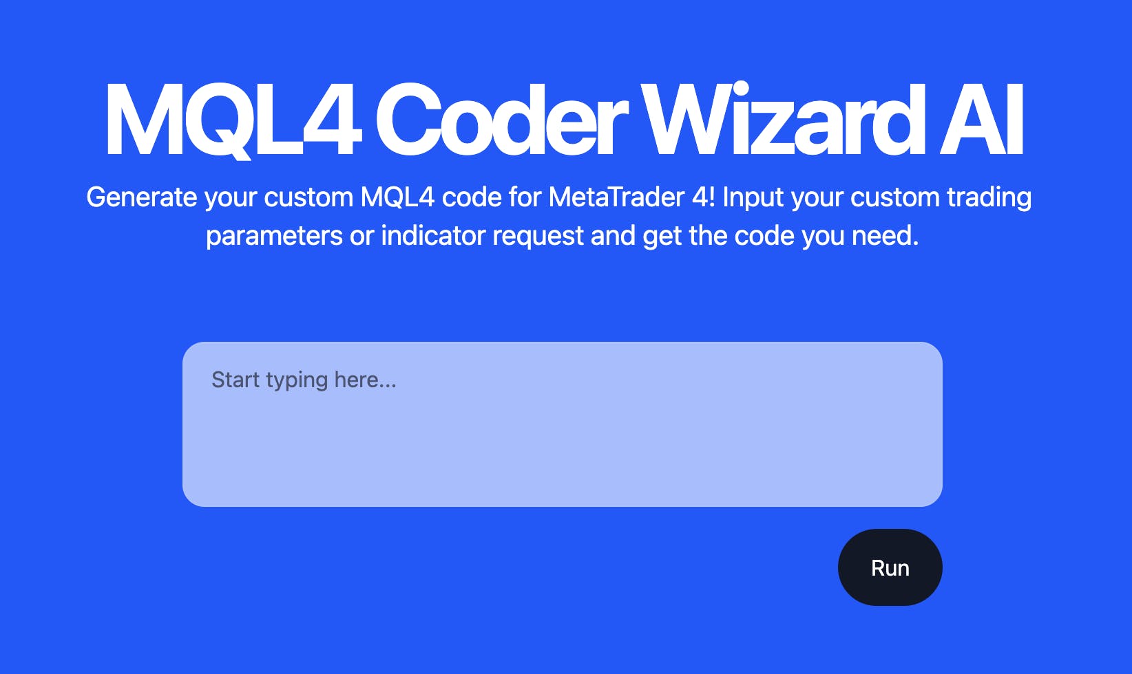 Metatrader Mql4 Programming Wizard Ai Chatgpt Metatrader Strategy Code Generator