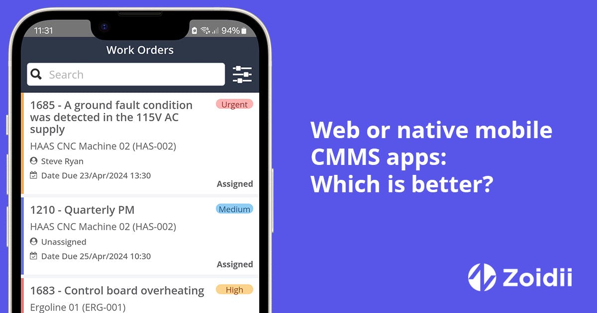 Web or native mobile CMMS apps: Which is better?