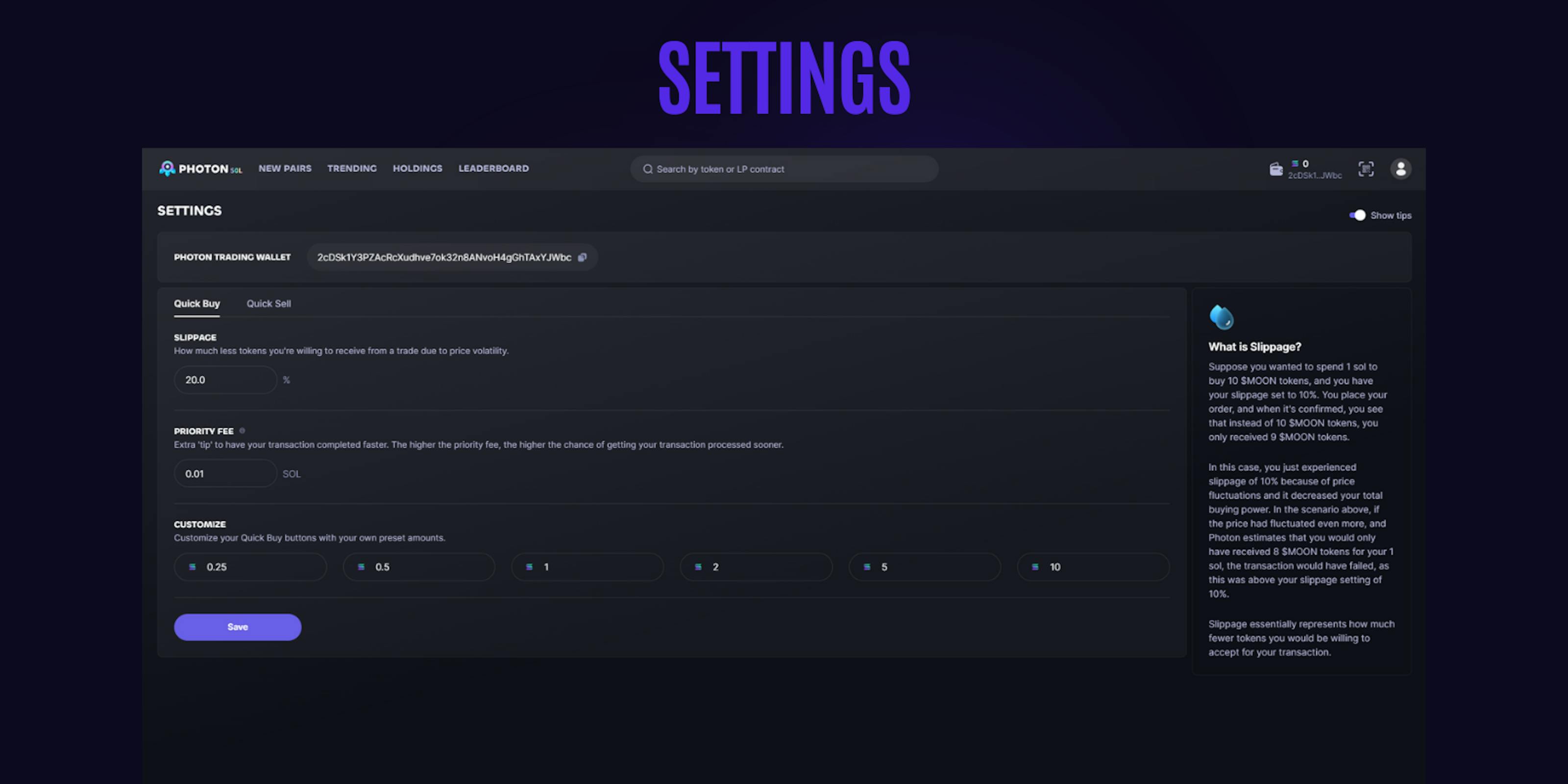 Photon SOL: Solana Trading Bot