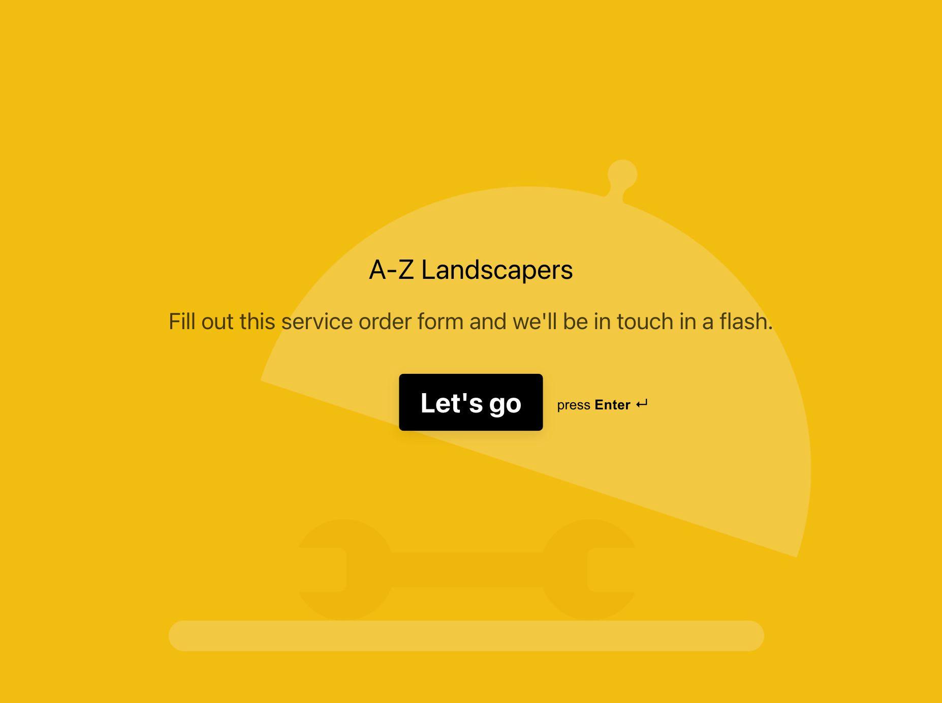 Service Order Form Typeform Template