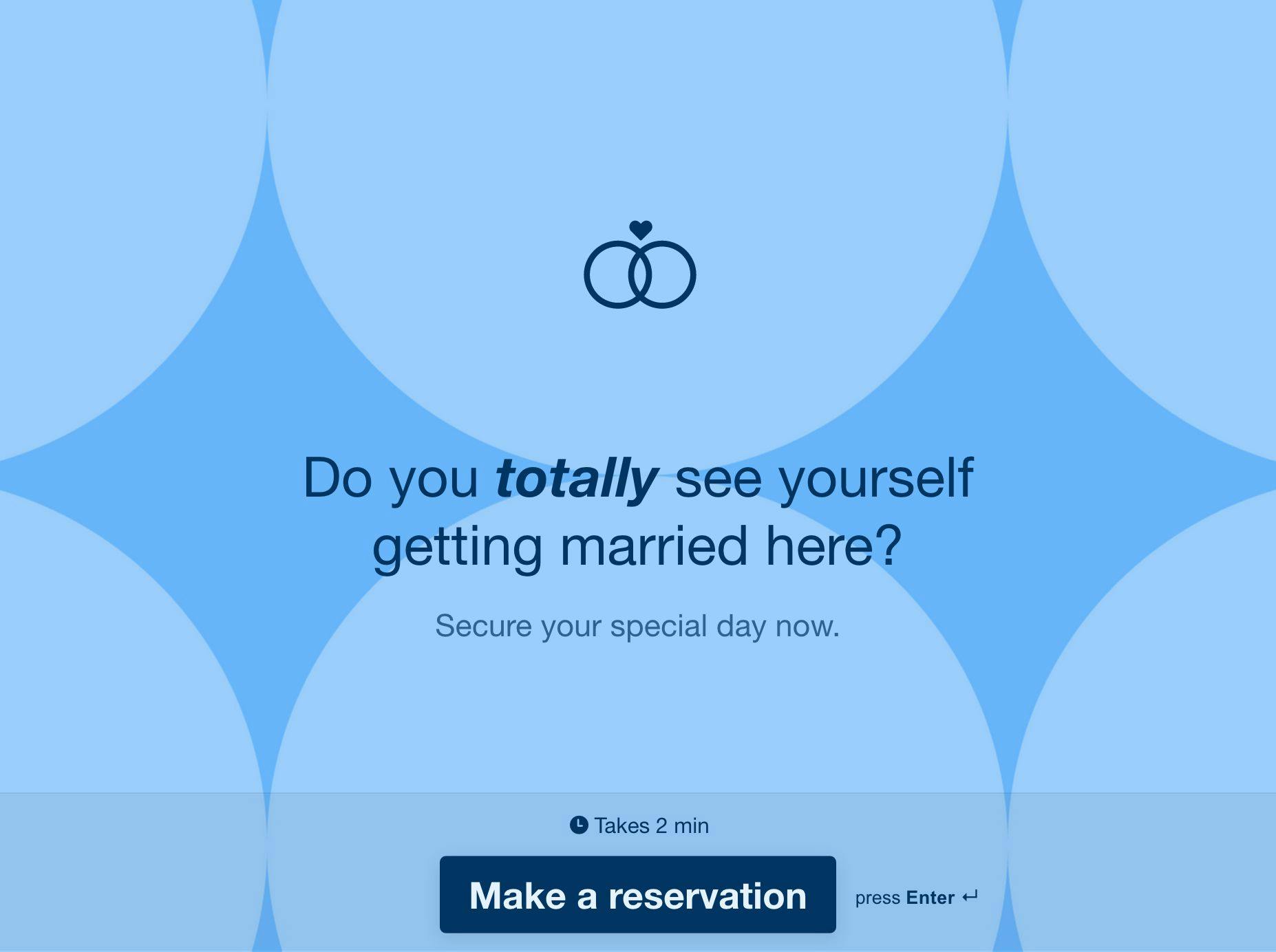 Wedding Reservation Form - Typeform Template