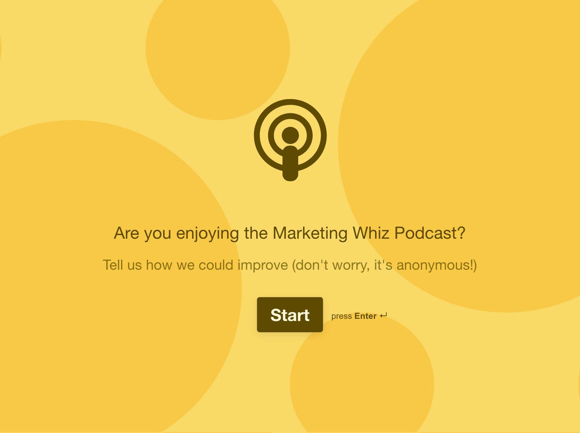 Podcast Survey - Typeform Template