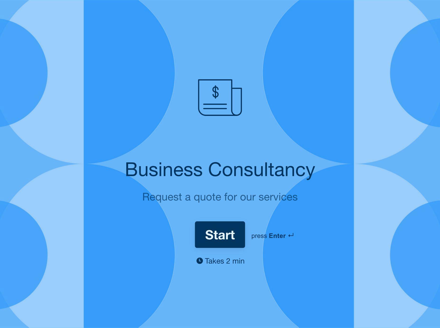 Consulting Quote Form - Typeform Template