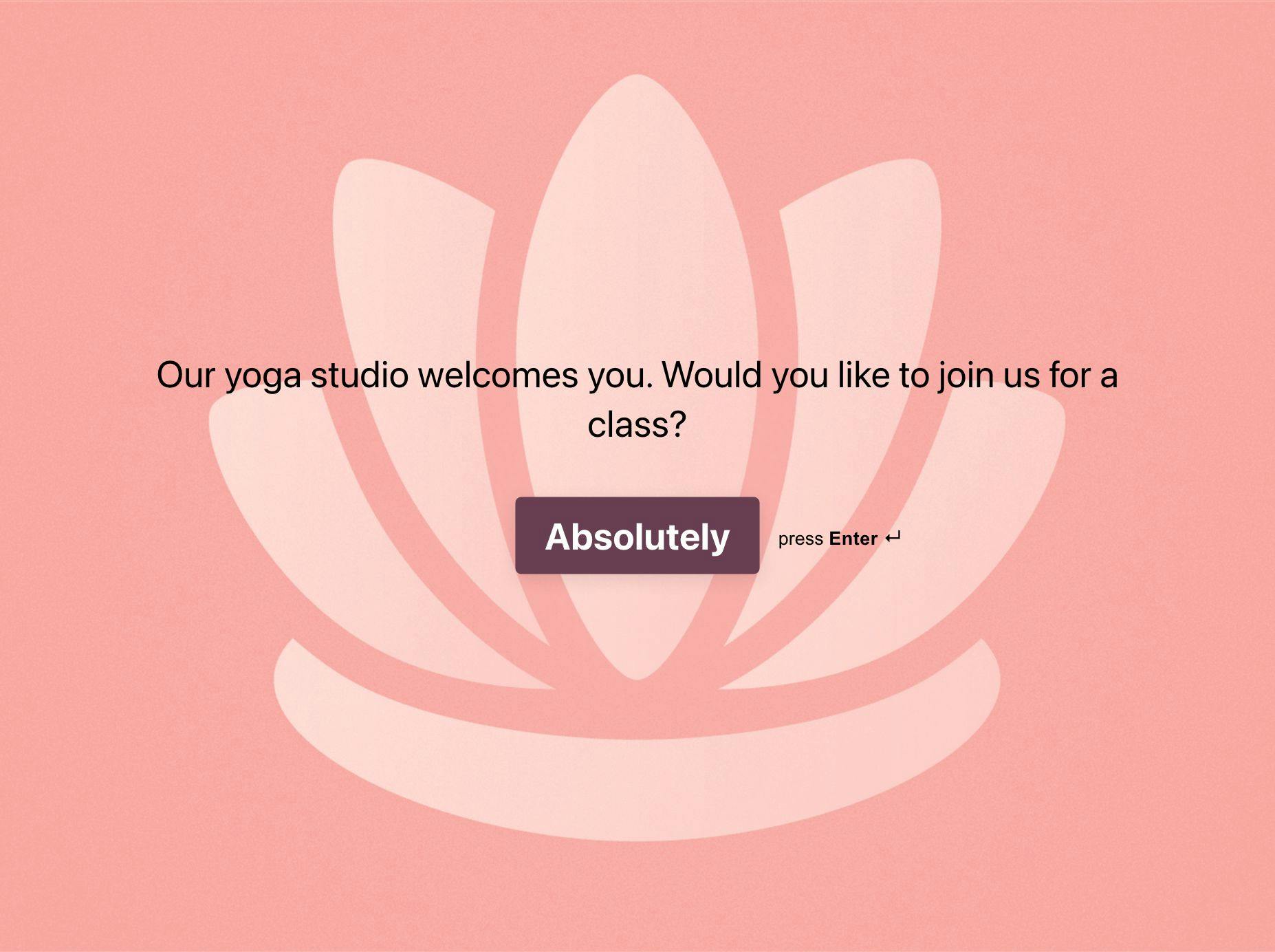 Yoga Registration Form - Typeform Template