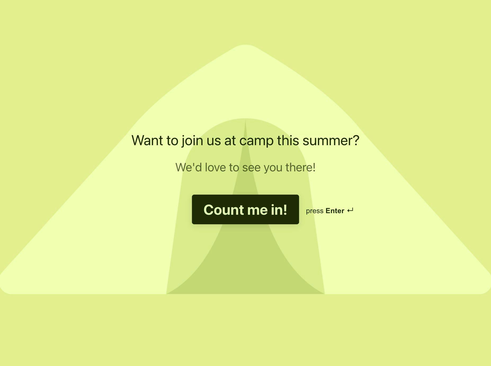 Camp Registration Form Typeform Template
