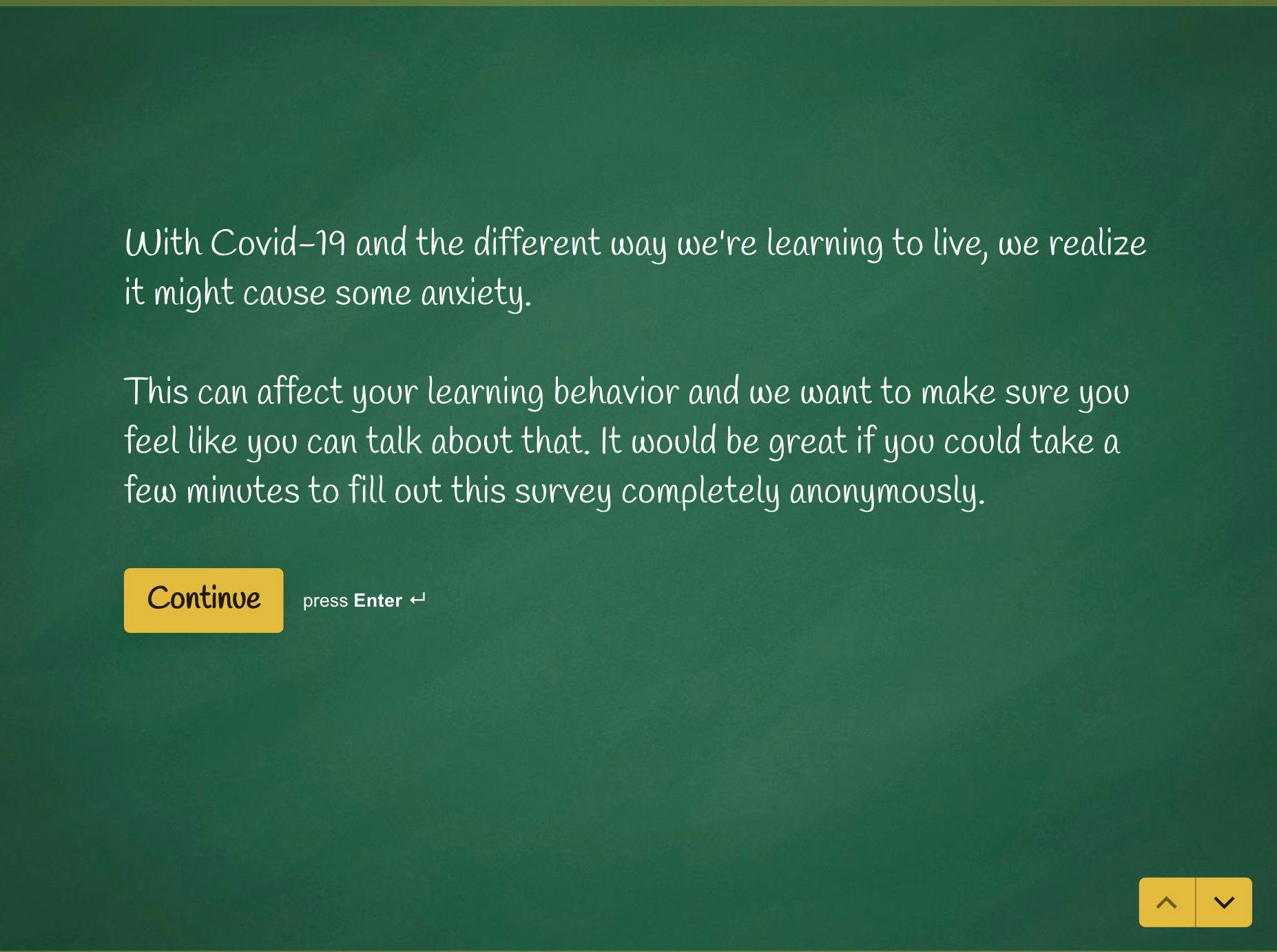 Student Mental Health Check-in Survey - Typeform Template