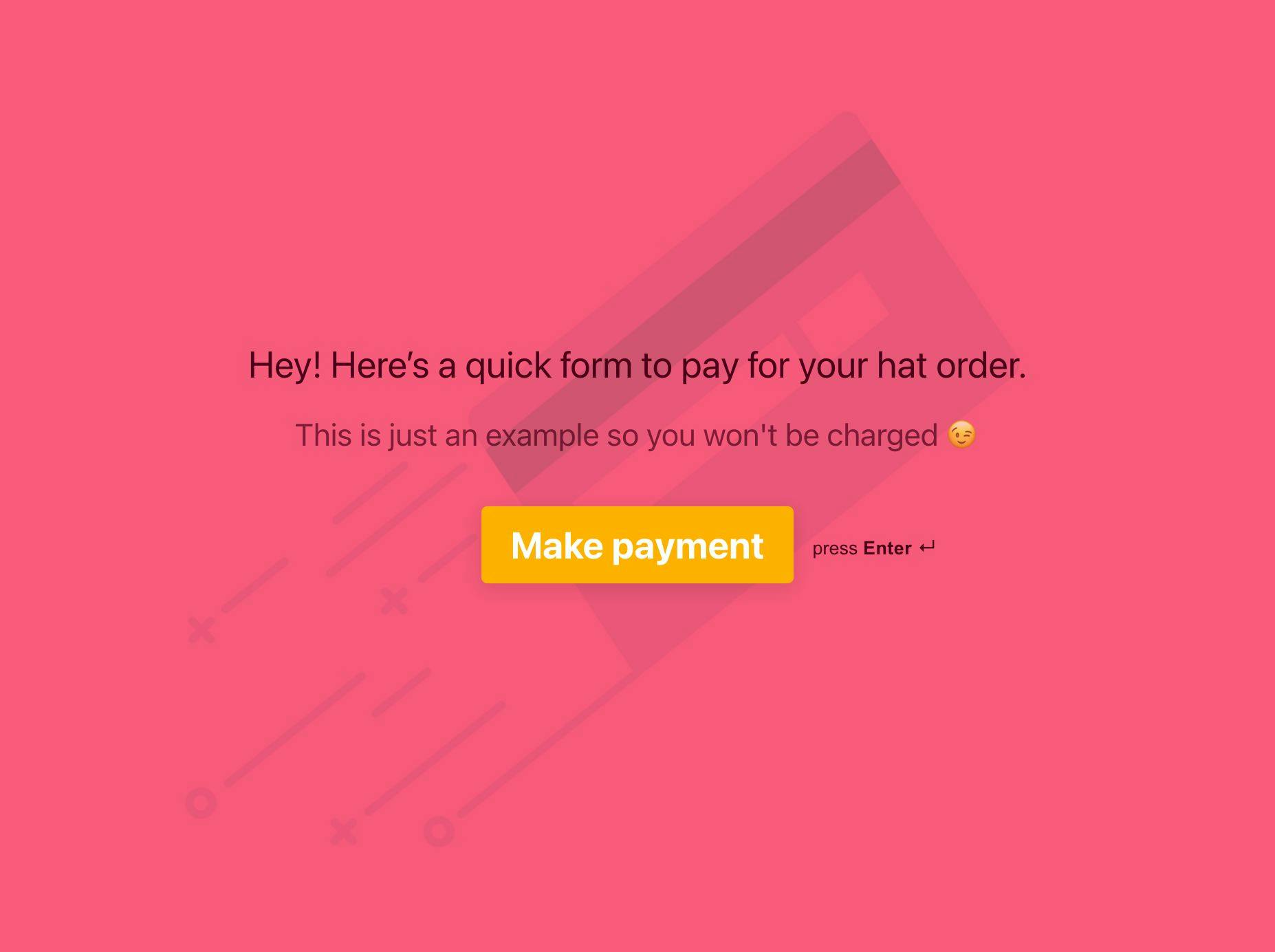 Stripe Payment Form Typeform Template