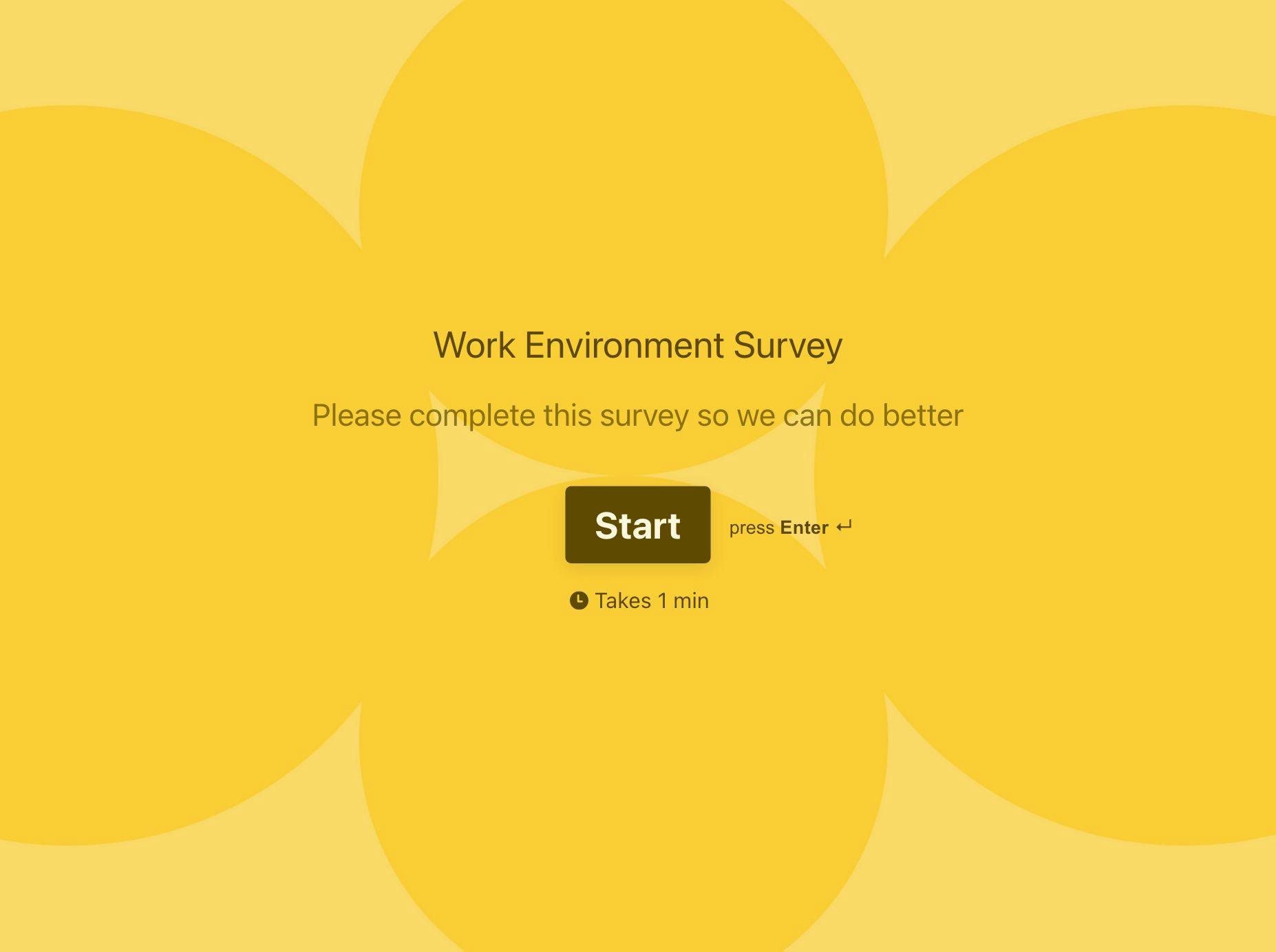 Work Environment Survey - Typeform Template