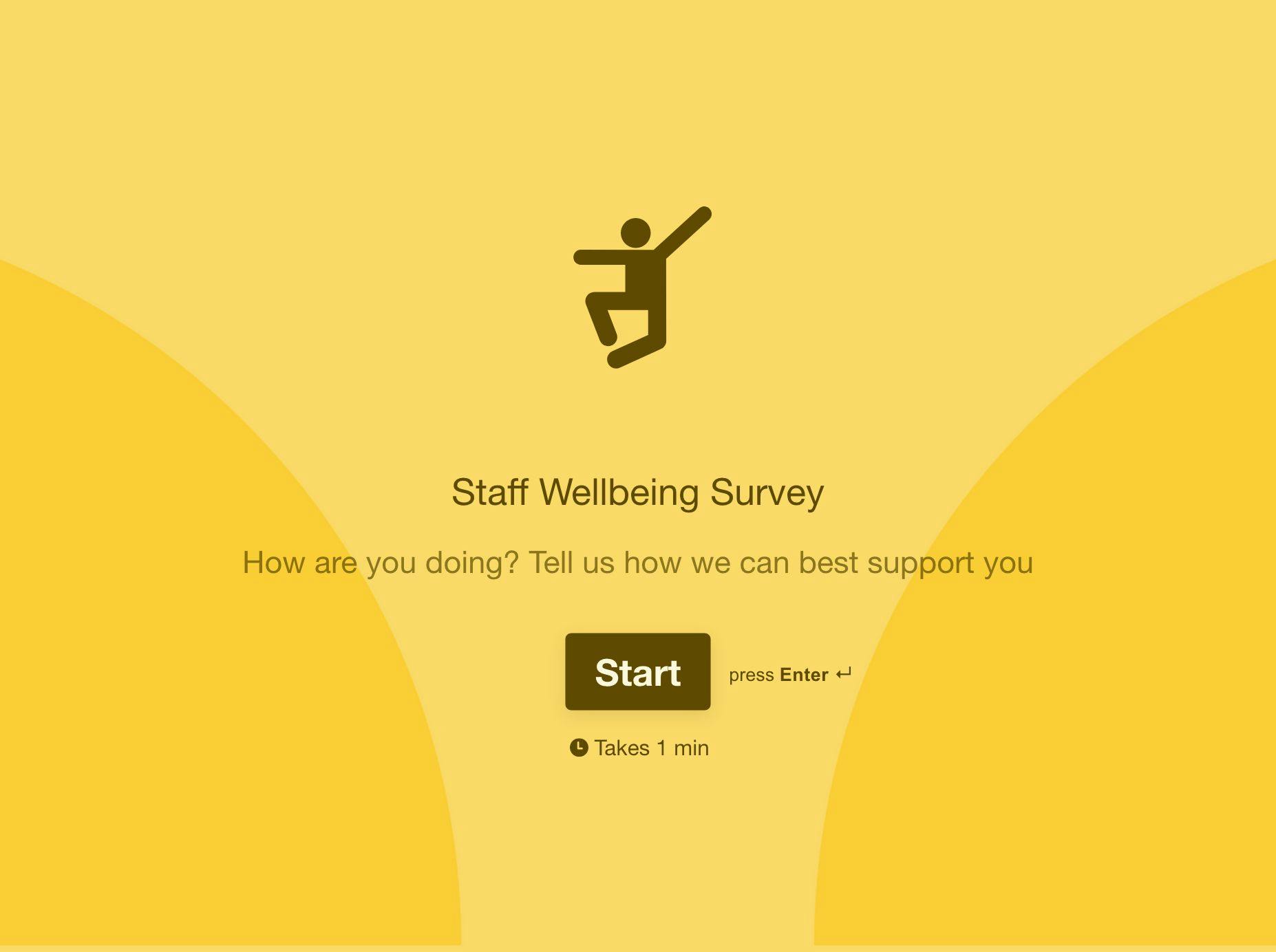 Staff Wellbeing Survey - Typeform Template