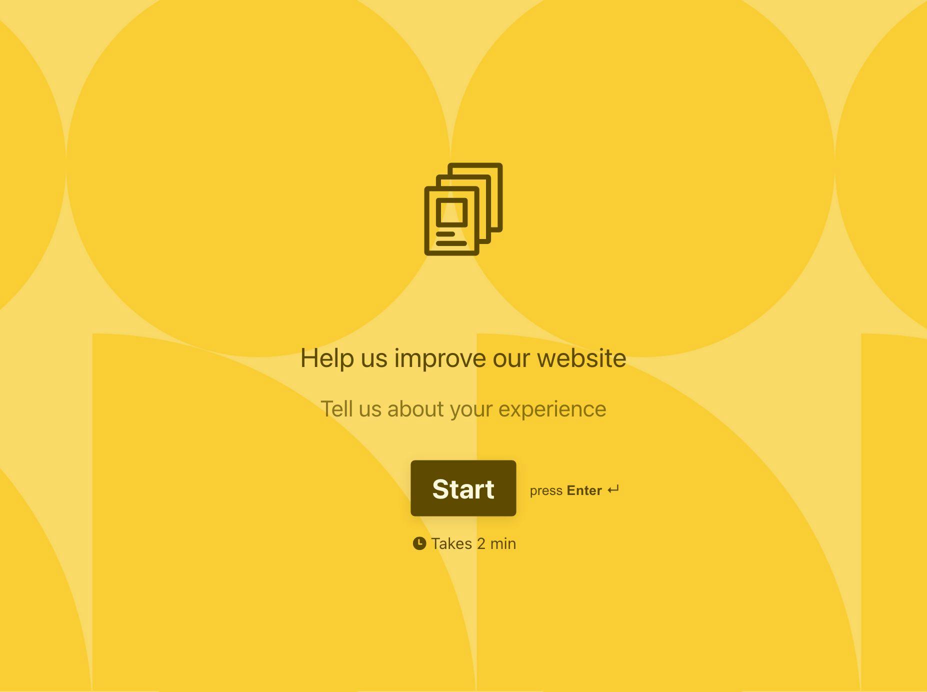 Website User Experience Survey - Typeform Template