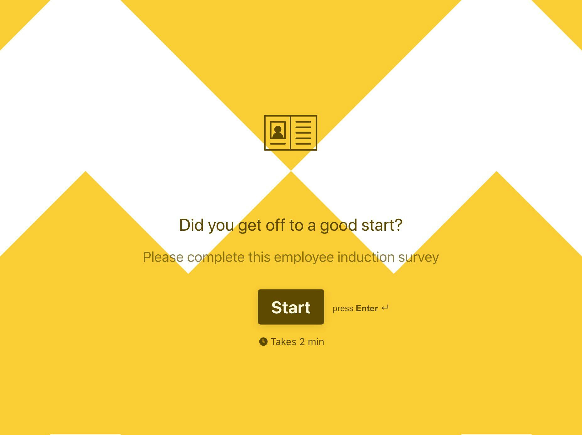 Employee Induction Survey - Typeform Template