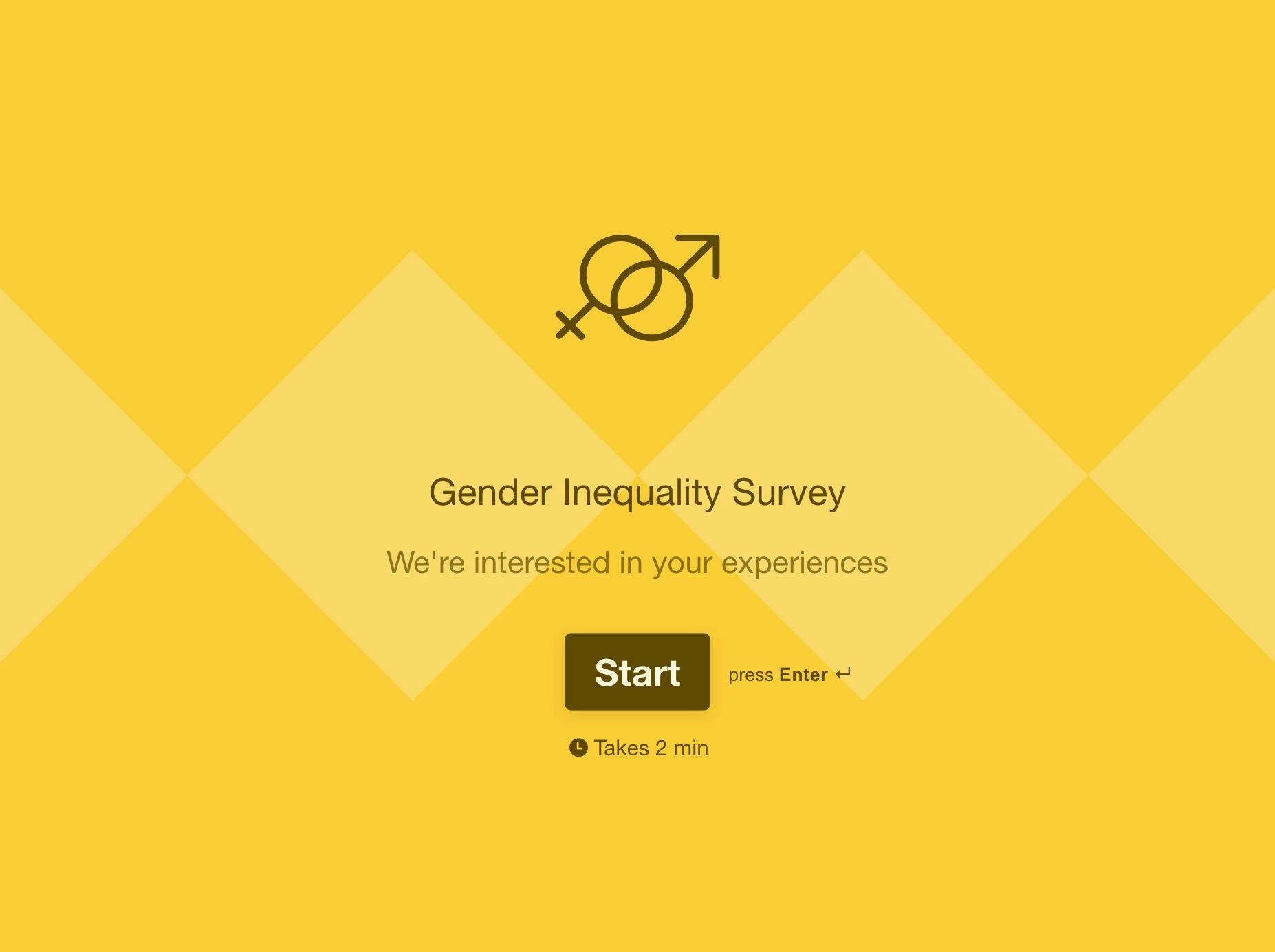 Gender Inequality Survey - Typeform Template