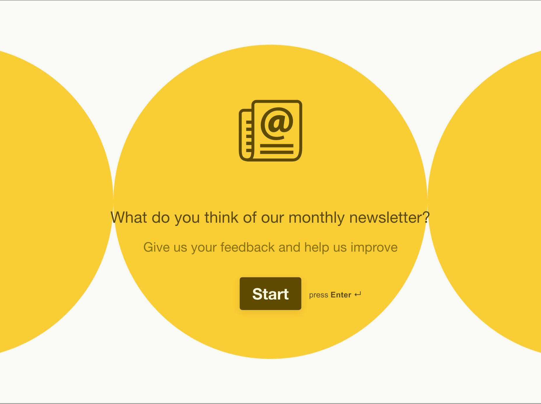 Newsletter Feedback Survey - Typeform Template
