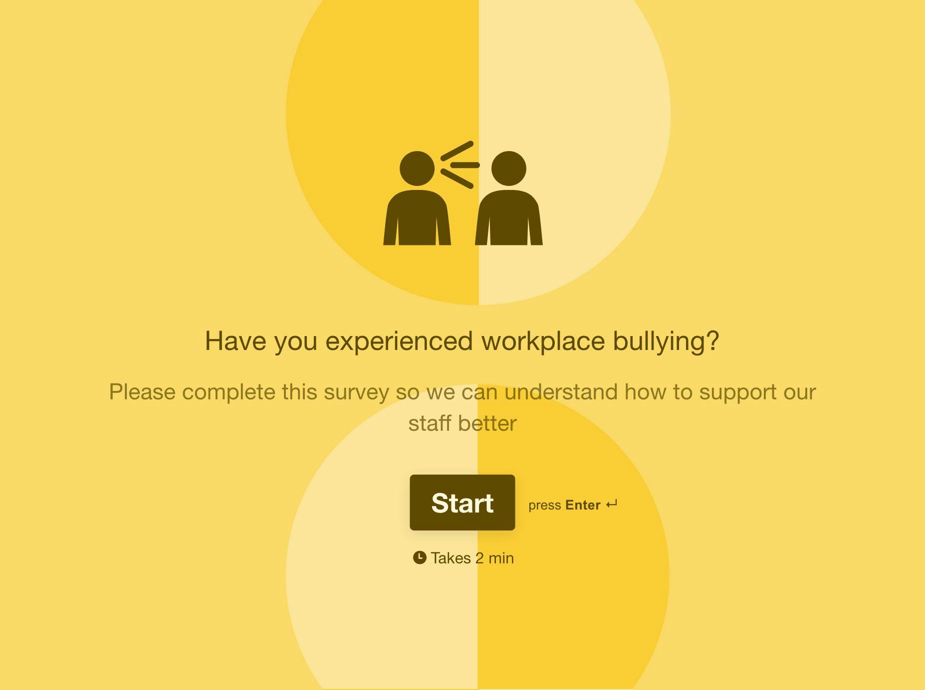 Workplace Bullying Survey - Typeform Template
