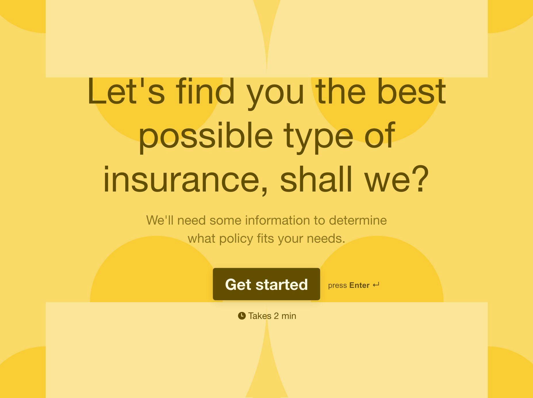 Insurance questionnaire - Typeform Template