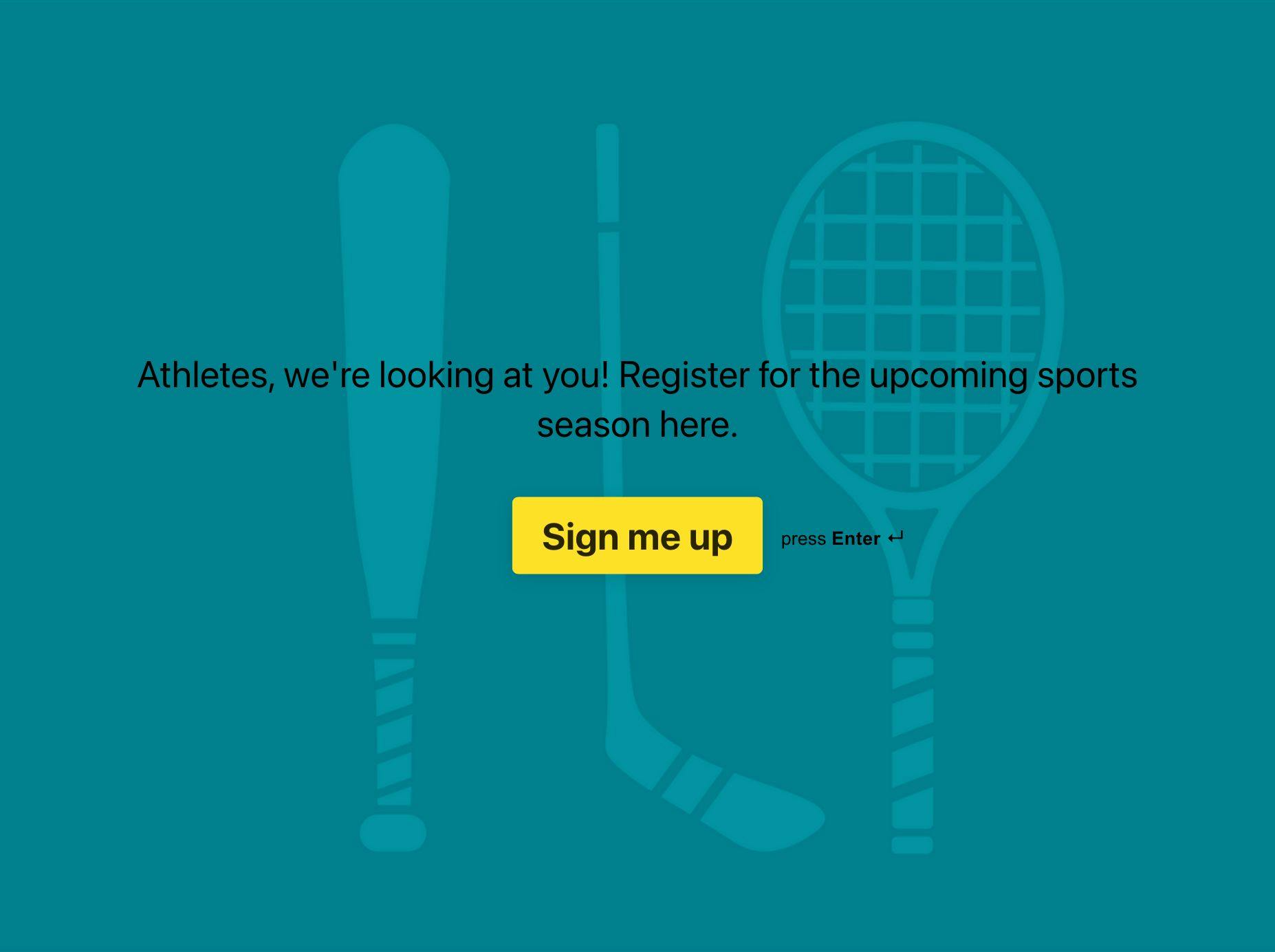 Sports Membership Form - Typeform Template