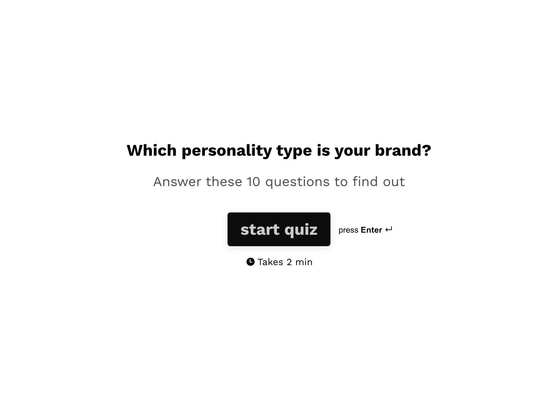 Brand Personality Quiz - Typeform Template