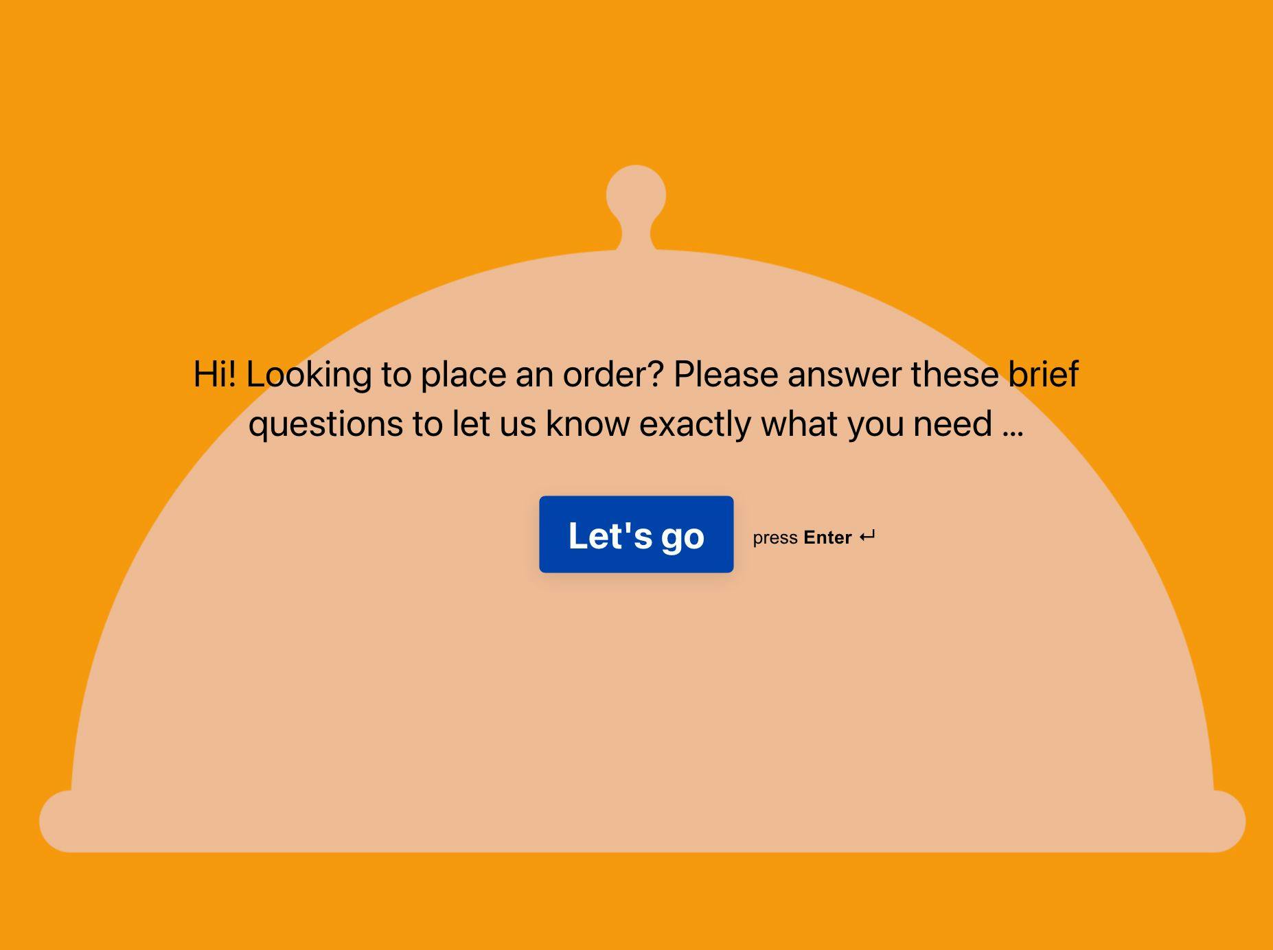 Catering Order Form Typeform Template