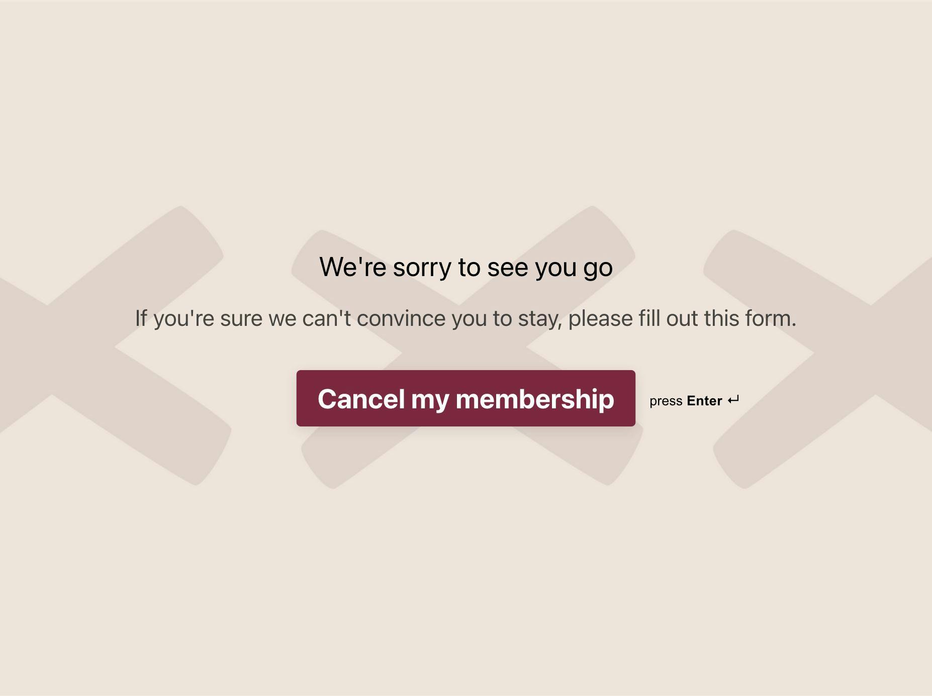 Membership Cancellation Form - Typeform Template