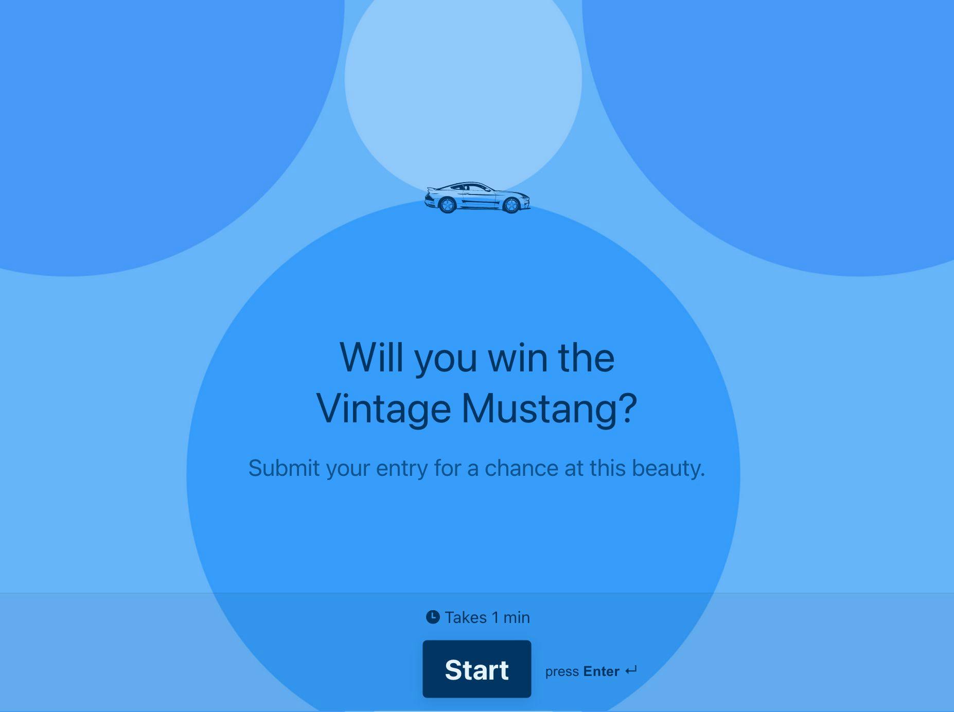 Competition Entry Form - Typeform Template