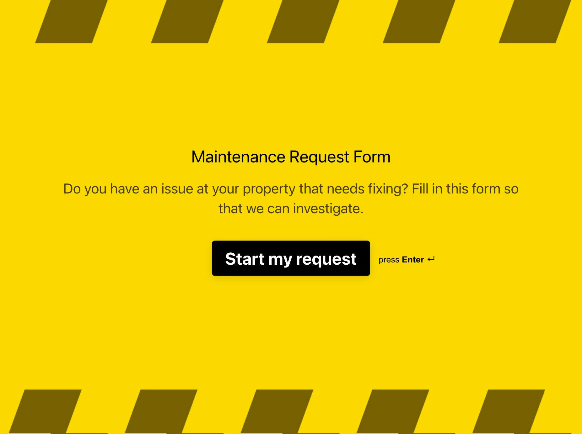 Maintenance Request Form - Typeform Template Maintenance Request Form - Typeform Template