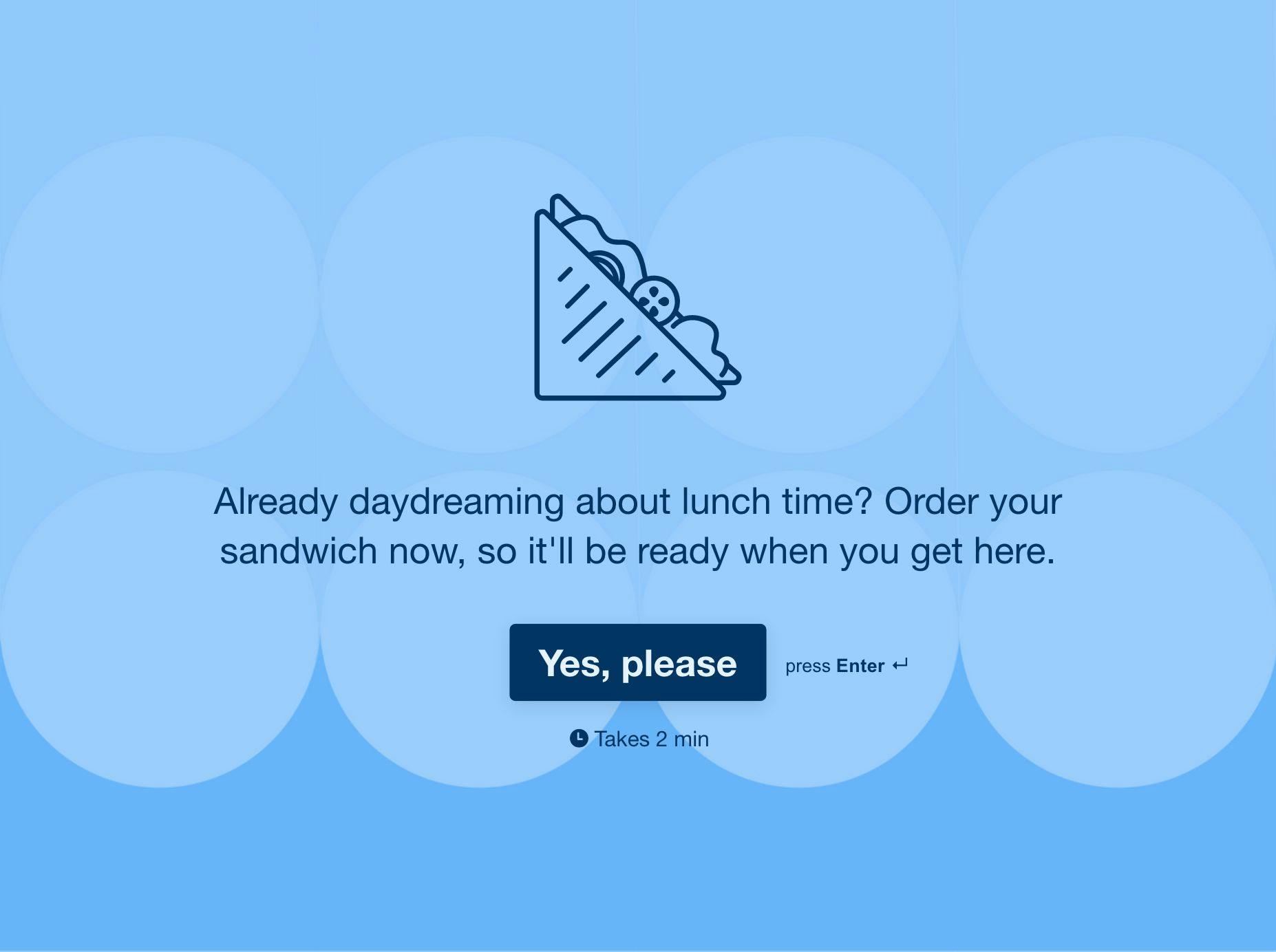 Sandwich Order Form - Typeform Template