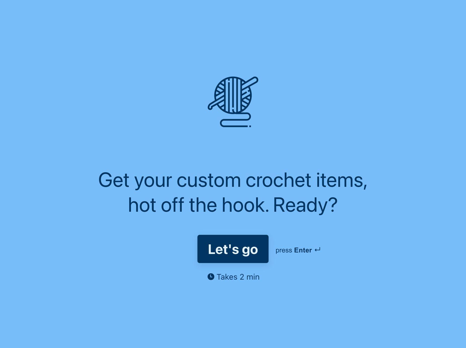 Crochet Order Form - Typeform Template