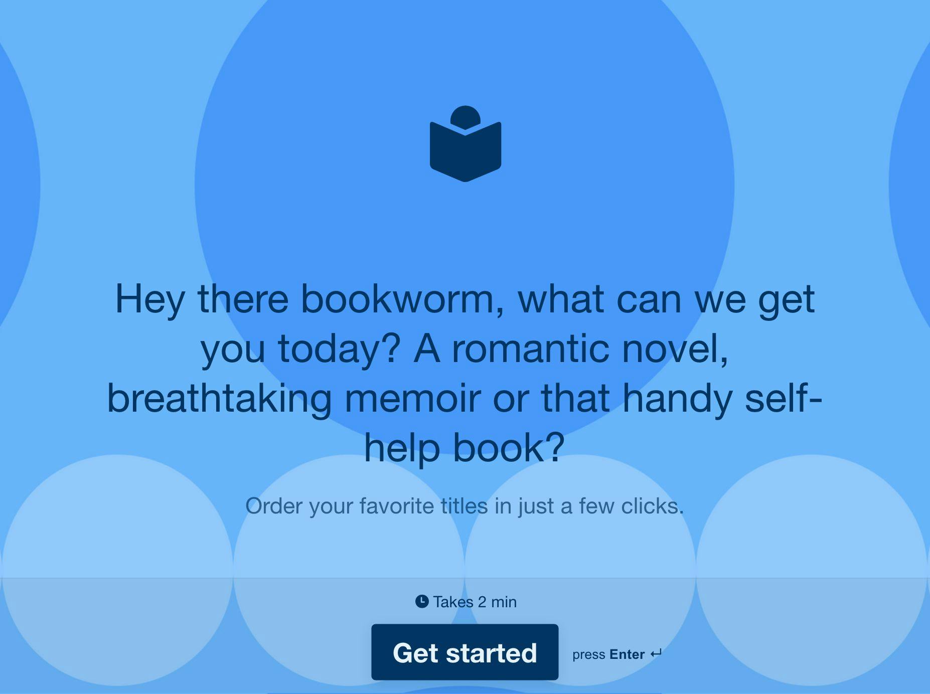 Book Pre Order Form - Typeform Template