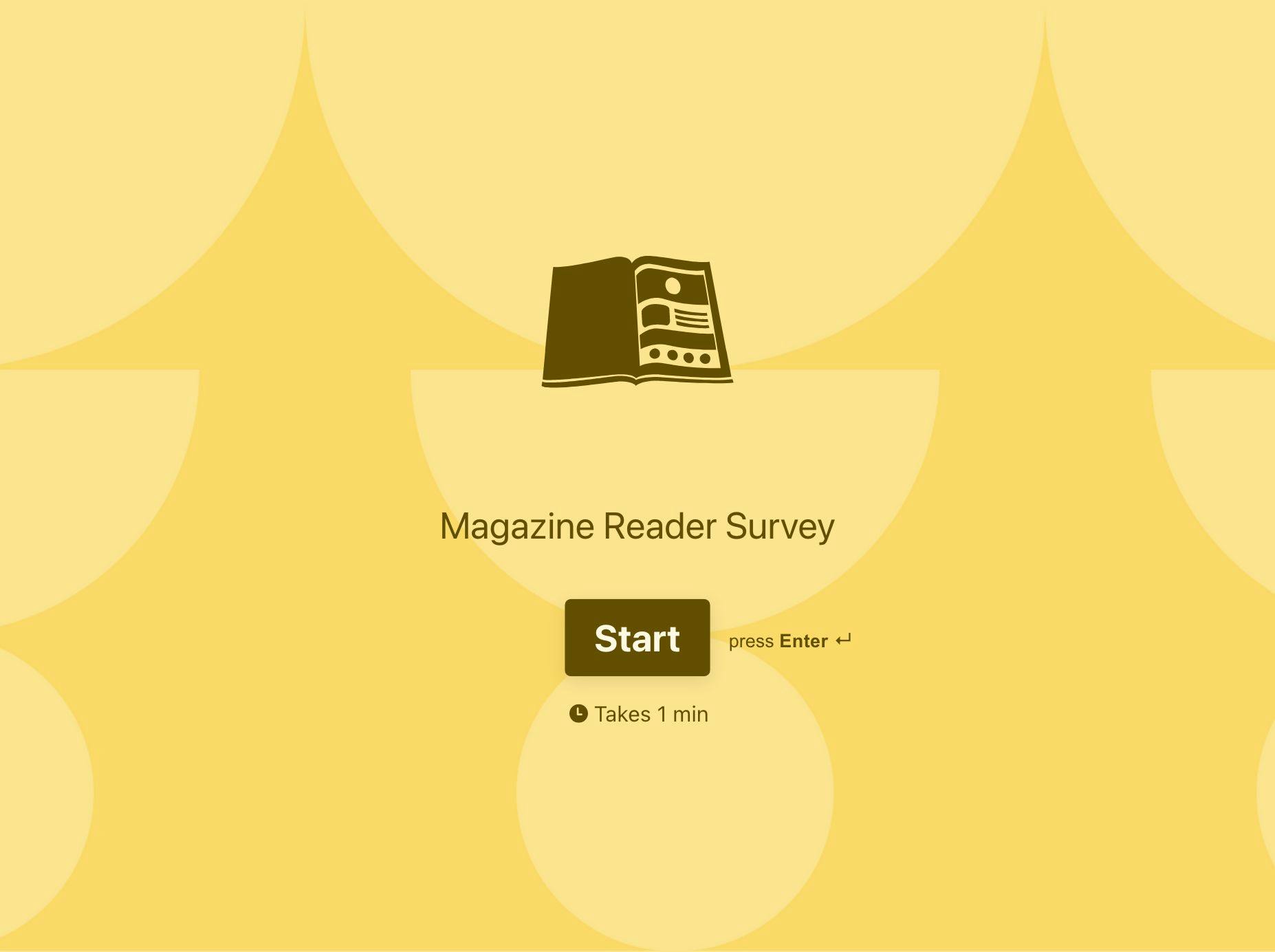 Magazine Reader Survey - Typeform Template