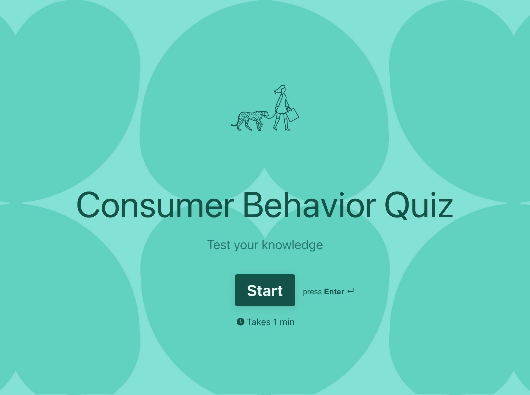 Consumer Behavior Quiz - Typeform Template