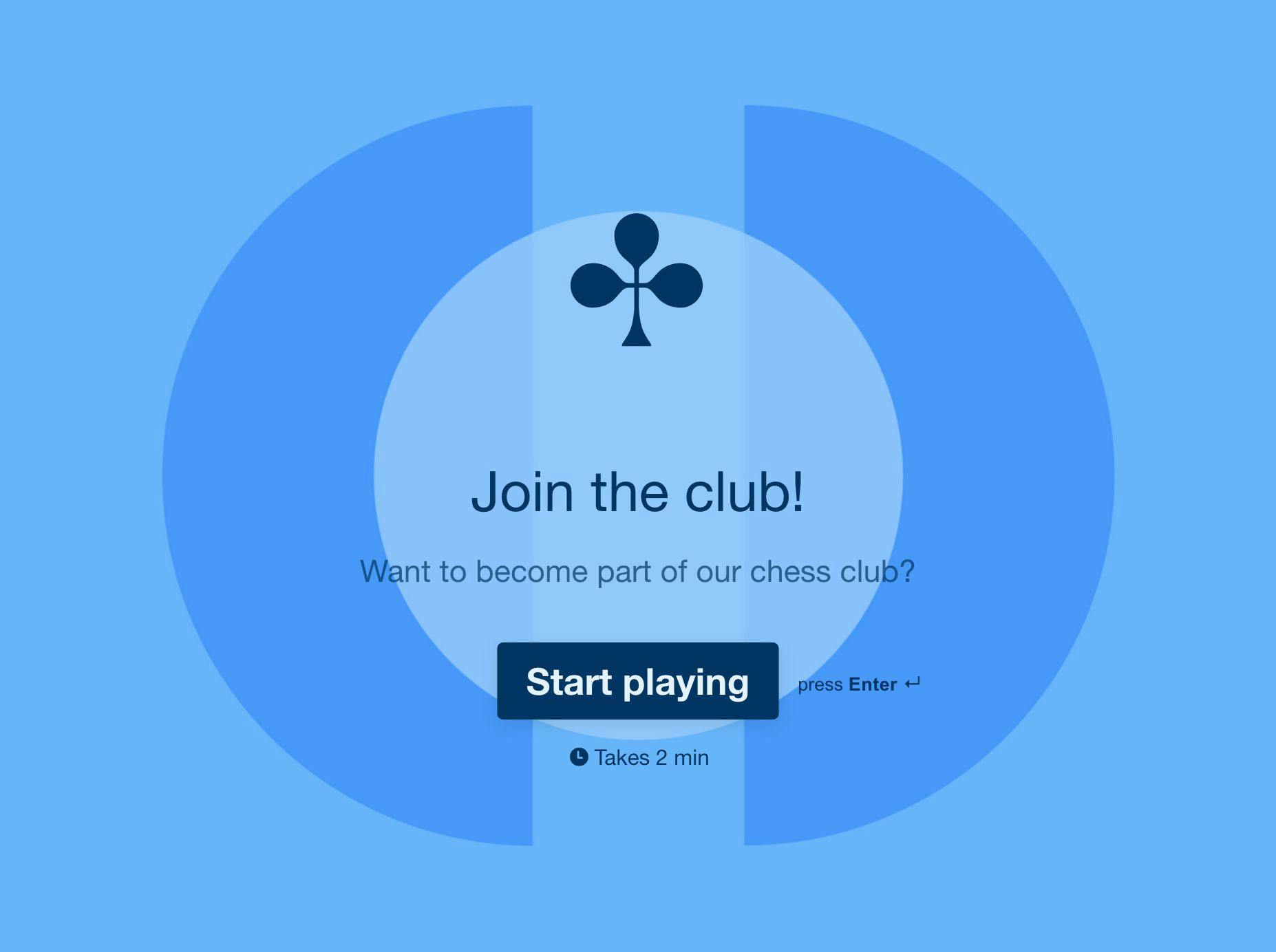 Club Application Form - Typeform Template