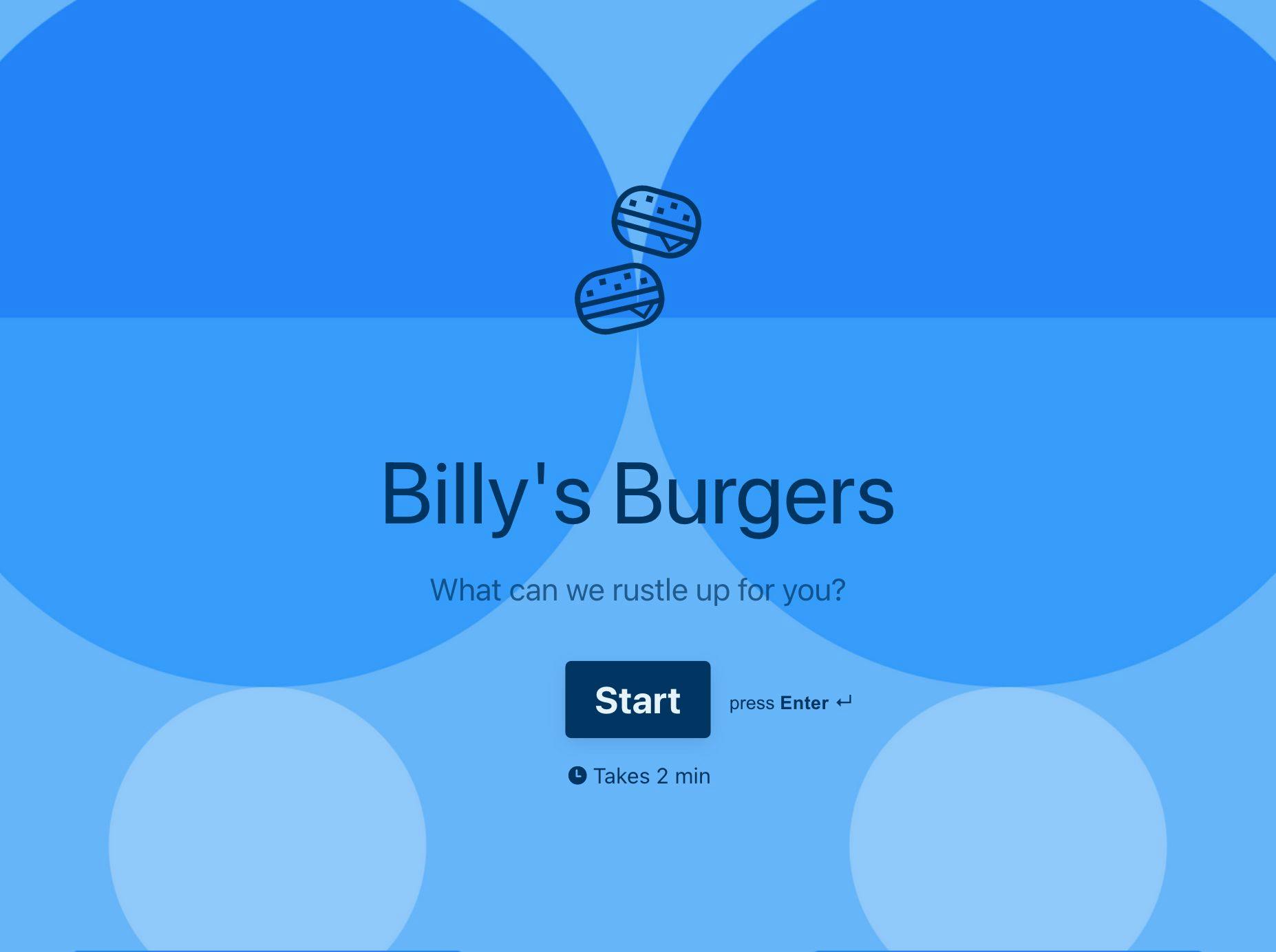 Burger Order Form - Typeform Template