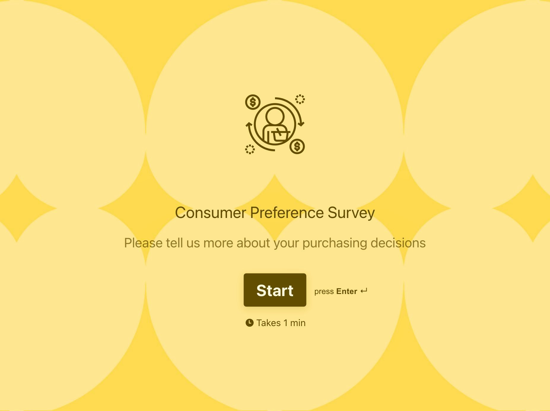Consumer Preference Survey - Typeform Template Consumer Preference Survey - Typeform Template