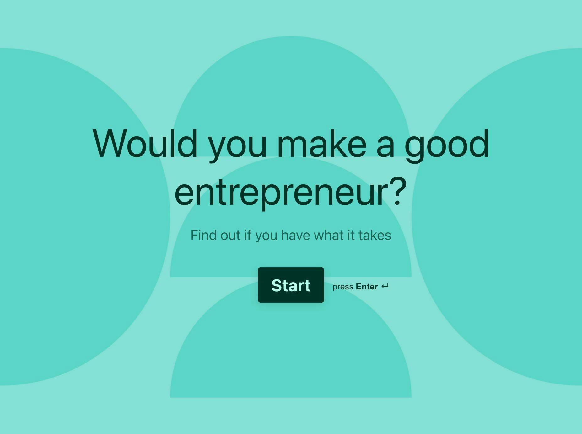 Entrepreneur Quiz - Typeform Template