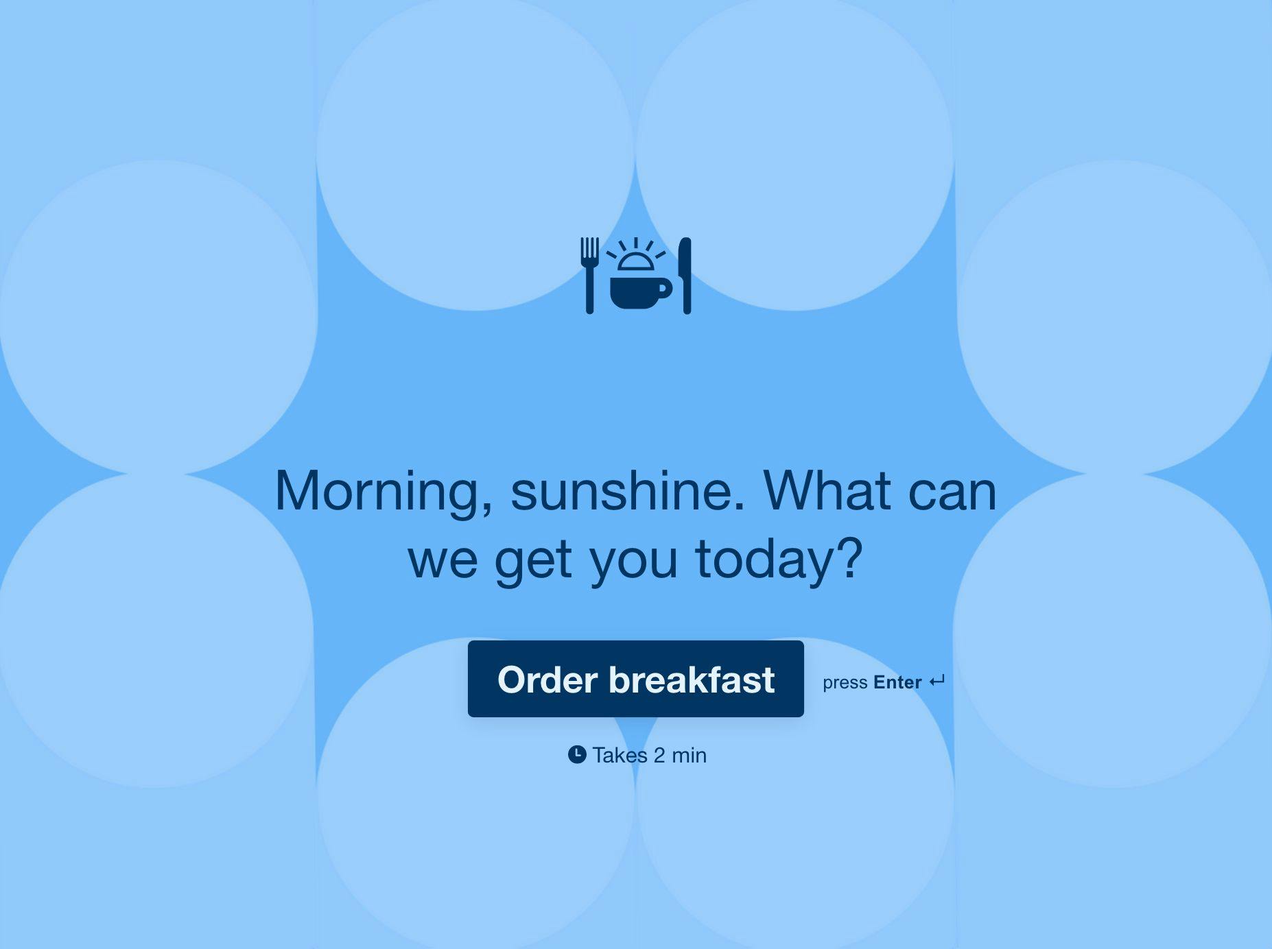 Breakfast Order Form - Typeform Template
