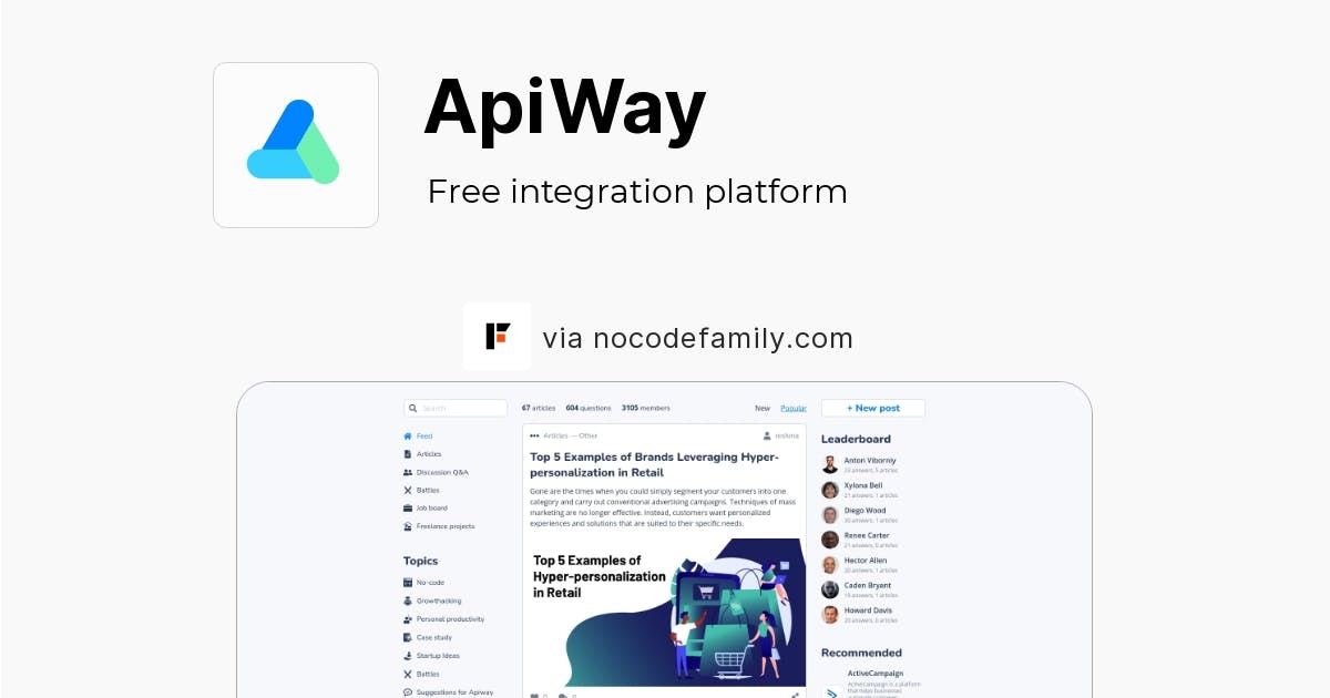 ApiWay Reviews, Templates and Pricing in 2024