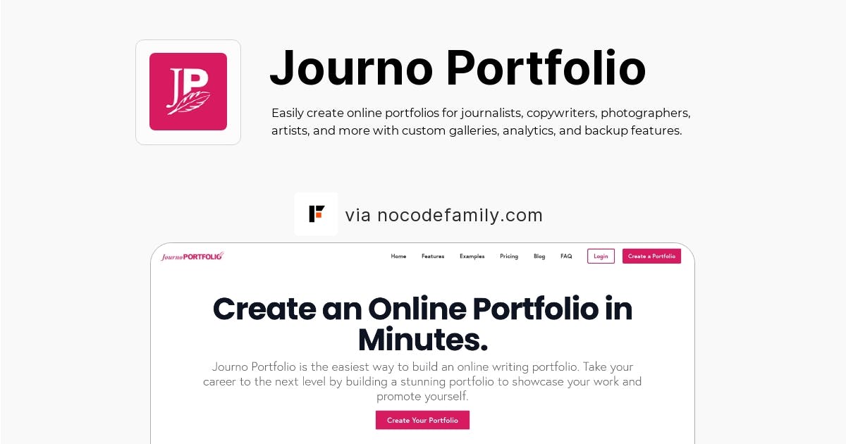 Journo Portfolio Reviews, Templates and Pricing in 2024