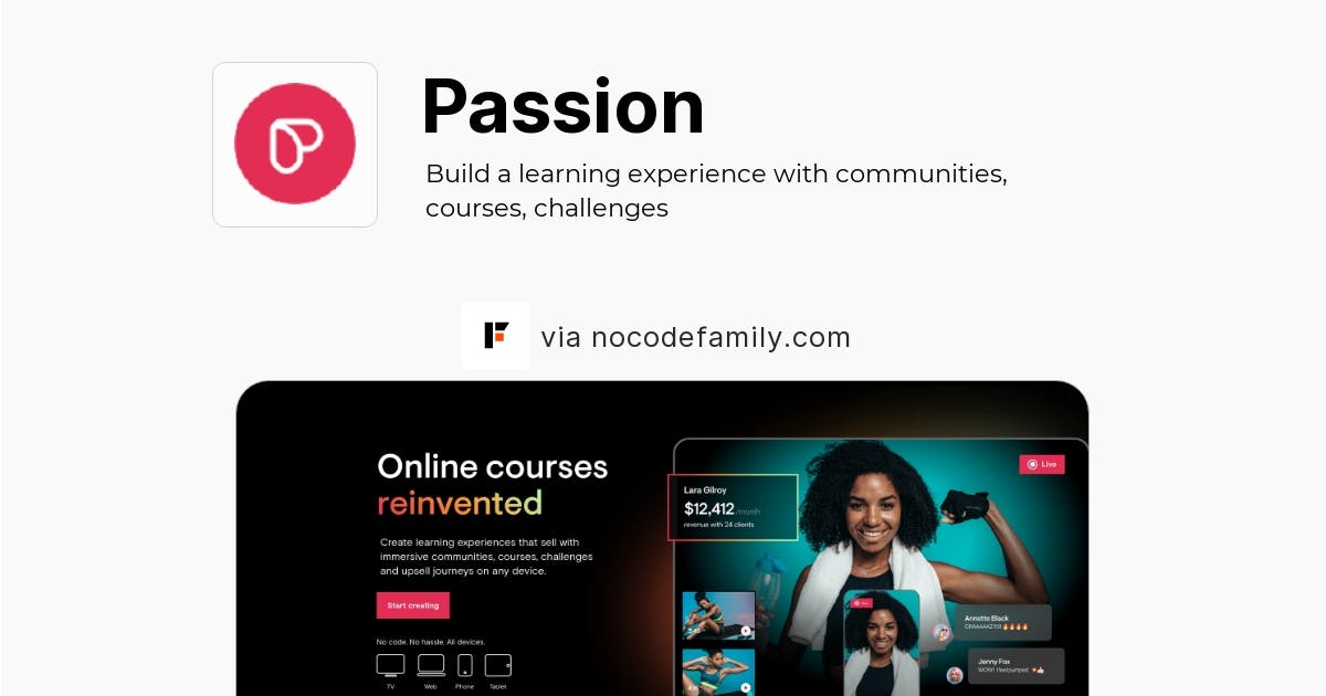 Passion, No-code Pricing 2024