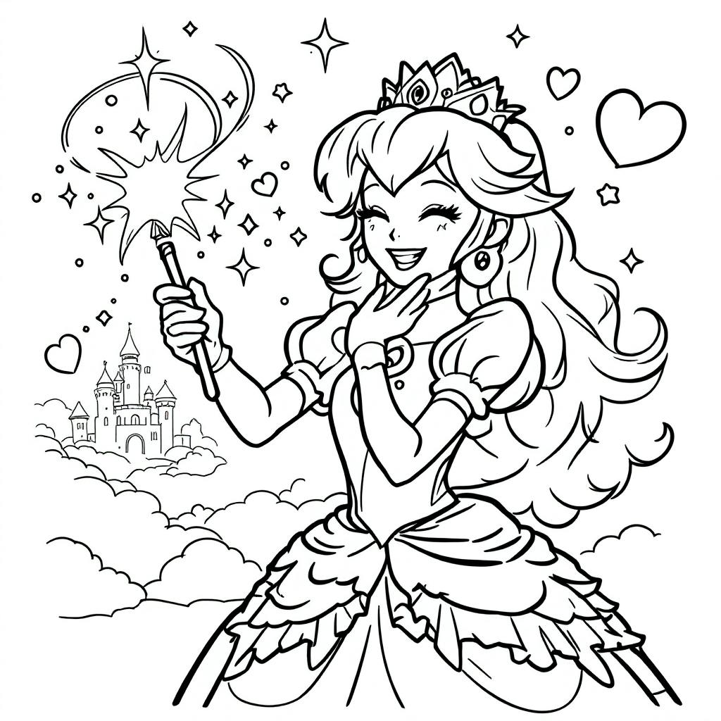 20 Free Printable Princess Peach Coloring Pages | ColorFun