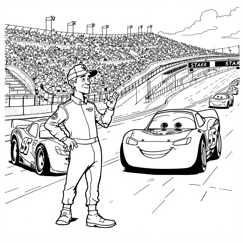 Doc Hudson Crash Coloring Page [2025]