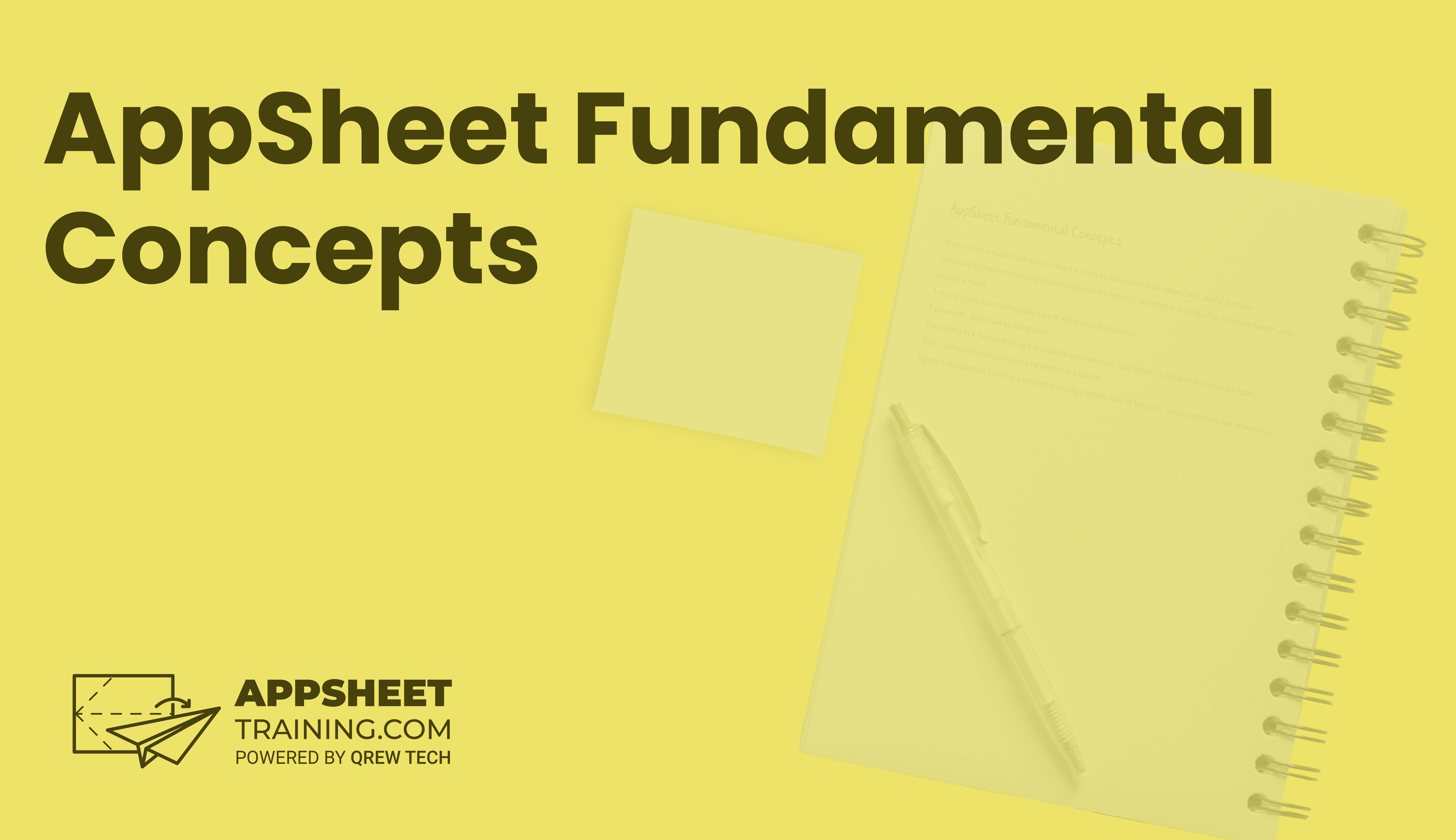 AppSheet Fundamental Concepts