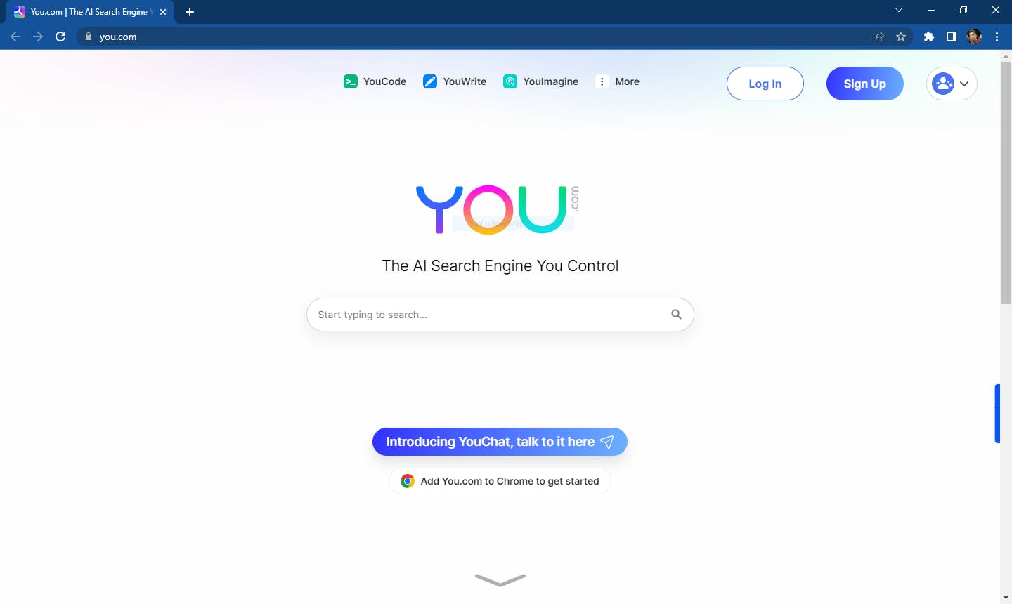 You | The AI Search Engine You Control | Welcome AI
