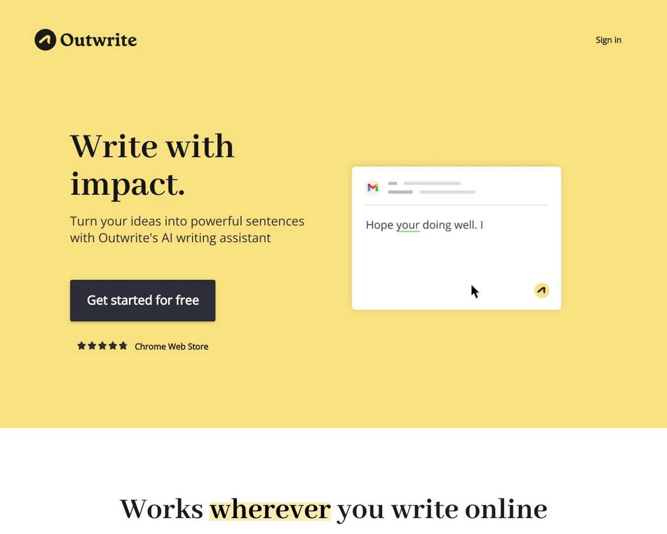 Outwrite | Turn your ideas into powerful sentences | Welcome AI