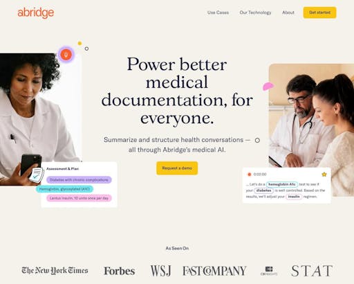 Abridge | Power better medical documentation, for | Welcome AI