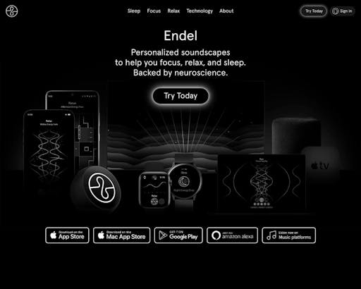 Endel | Personalized soundscapes to help you foc | Welcome AI