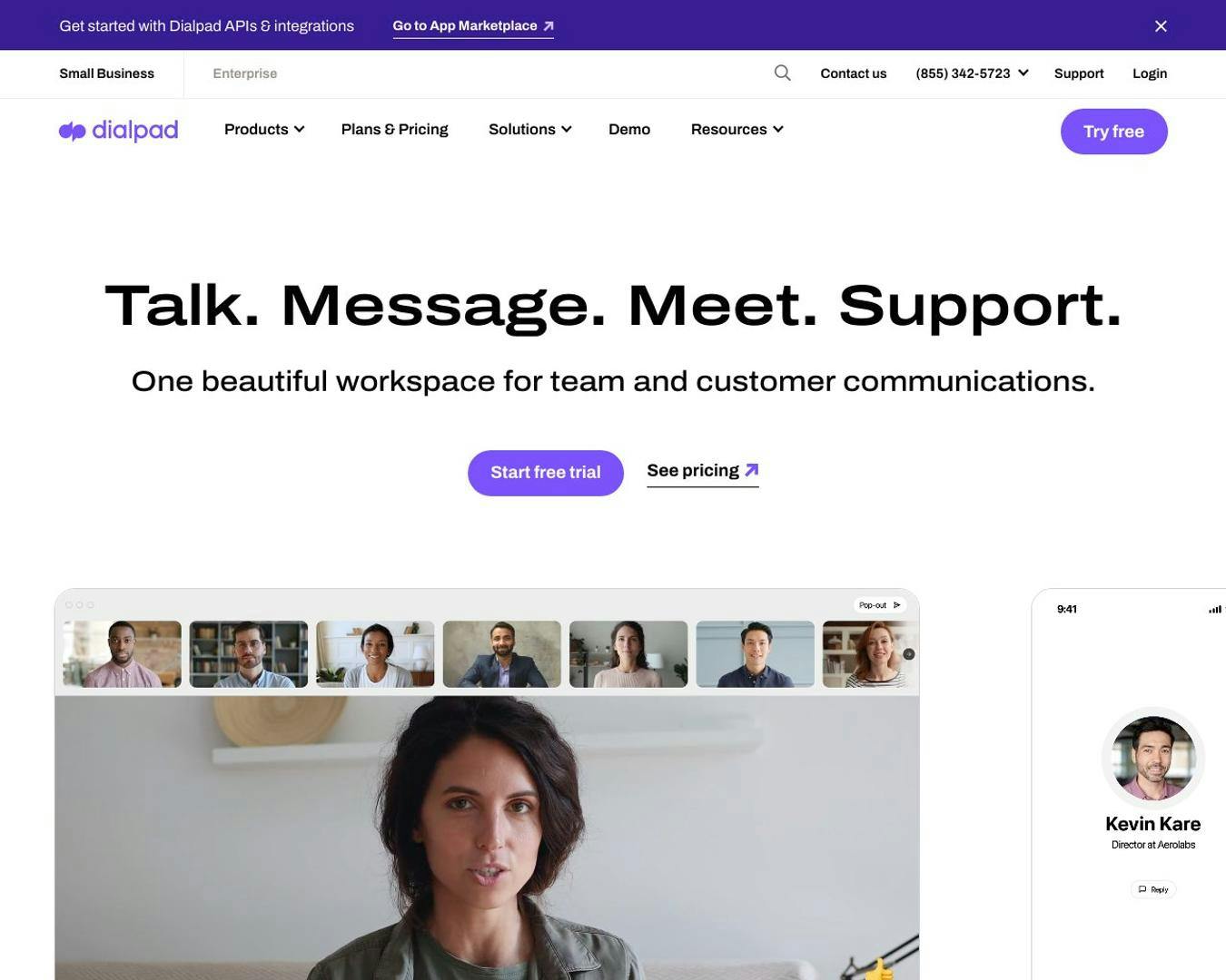 Dialpad | Call, message, meet, and support in one, | Welcome AI