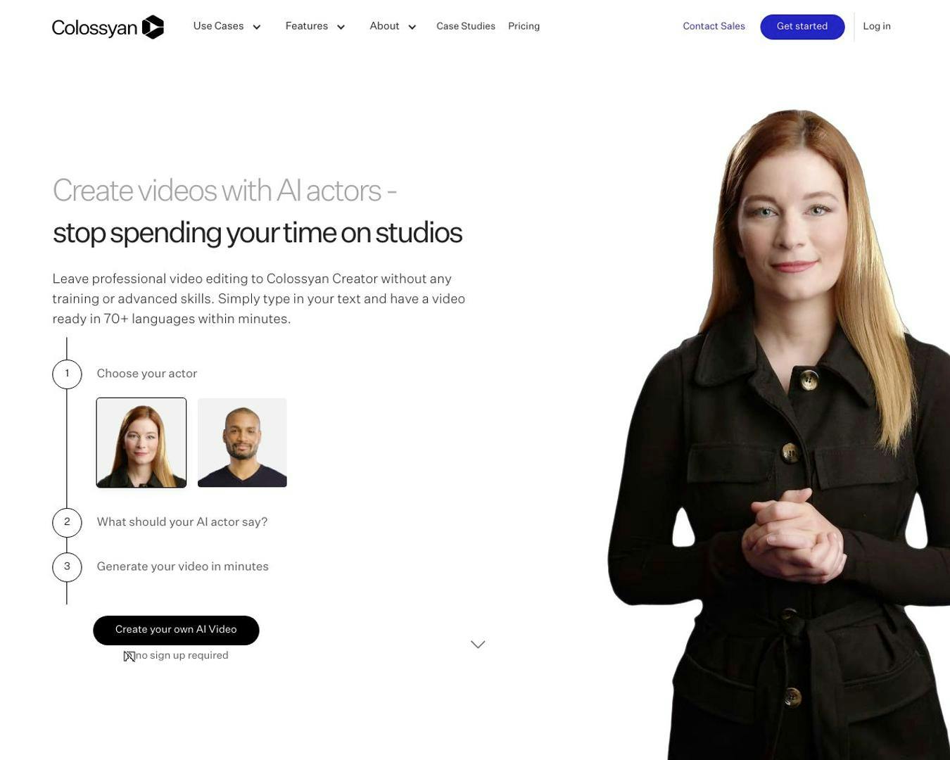 Colossyan | Create videos with AI actors - stop spen | Welcome AI