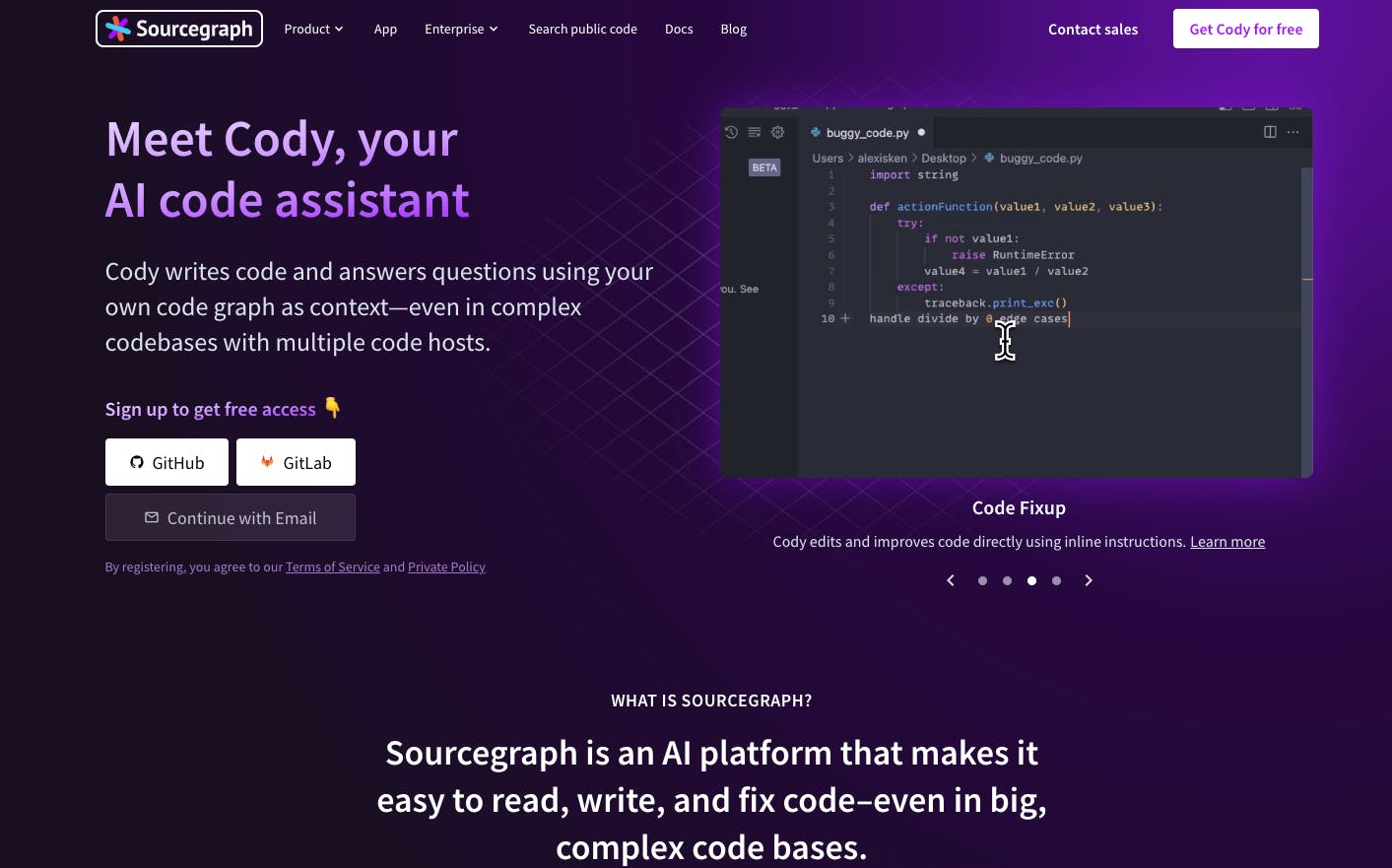 Sourcegraph | Sourcegraph is a web-based code search a | Welcome AI