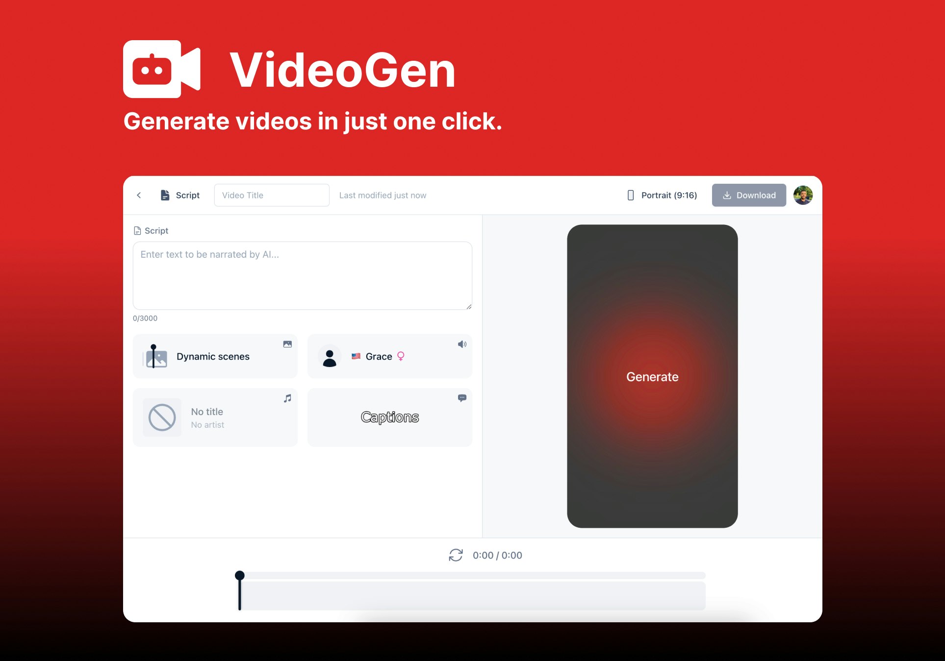 VideoGen | Create videos in seconds using AI | Welcome AI VideoGen | Create videos in seconds using AI | Welcome AI
